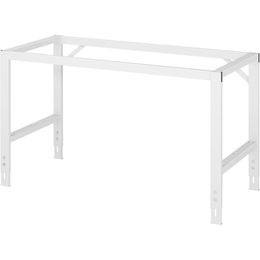 Rau Arbeitstisch mit Ablageboden, fahrbar, melaminbeschichtete Platte, St&auml;rke 22 mm, BxT 1500 x 1000 mm