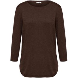 Peter Hahn - Rundhals-Pullover aus Seide und Kaschmir, braun, Gr. 38 / S - Seide