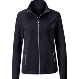 CR&Eacute;ATION L Damen Shirtjacke mit Ripp-Struktur marine Gr&ouml;&szlig;e 52