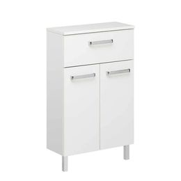 Pharao24.de Badschrank Unterschrank mit einer Schublade und Drehtüren