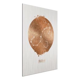 Bilderwelten Alu-Dibond Outdoor Bild Sternzeichen Skorpion Gold