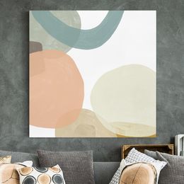 Bilderwelten Leinwandbild - Quadrat Pailletten im Detail II