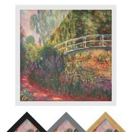 Bild mit Rahmen Claude Monet - Japanische Br&uuml;cke im Garten von Giverny