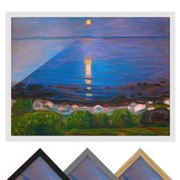 Bild mit Rahmen Edvard Munch - Sommernacht am Meeresstrand
