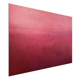 Alu Dibond Outdoor Bild - Rote W&uuml;ste - originell rot Abstrakt wetterfest Deko Wohnzimmer Schlafzimmer
