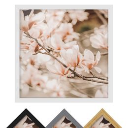 Bild mit Rahmen Magnolienzweige im Vintagestil