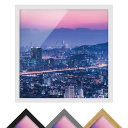 Bild mit Rahmen Skyline von Seoul