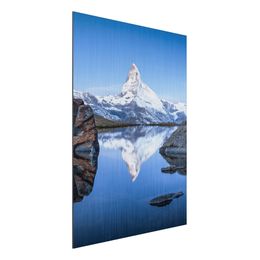 Bilderwelten Alu-Dibond Outdoor Bild Stellisee vor dem Matterhorn