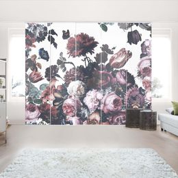 Schiebegardine Altmeisterlicher Blumenrausch mit Rosen Bouquet