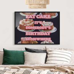 Bilderwelten Bild mit Rahmen Eat Cake It's Birthday