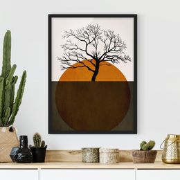 Bilderwelten Bild mit Rahmen Sonne mit Baum