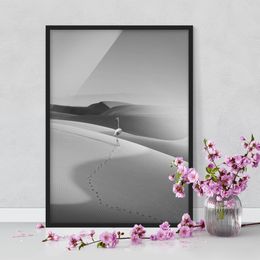 Bilderwelten Bild mit Rahmen Flamingo in der W&uuml;ste