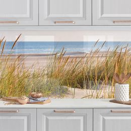 Bilderwelten Küchenrückwand selbstklebend beige Strand Motiv - Stranddüne am Meer - Dünen Spritzschutz nach Maß