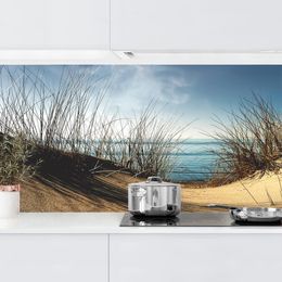 Bilderwelten Küchenrückwand selbstklebend beige Strand Motiv - Sanddüne - Landschaft Spritzschutz nach Maß