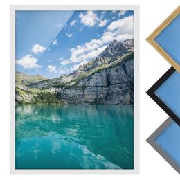 Bild mit Rahmen Traumhafter Bergsee