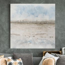 Bilderwelten Leinwandbild originell Abstrakt Kunstdruck Leinwanddruck - Horizont-Kante I - Wandbild XXL Wohnzimmer Schlafzimmer