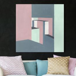 Bilderwelten Leinwandbild - Quadrat Schatten der W&auml;nde III