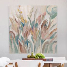 Bilderwelten Leinwandbild originell Tropisch Kunstdruck beige - Feldbrise - Gr&auml;ser XXL Wohnzimmer Schlafzimmer