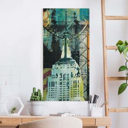 Bilderwelten Leinwandbild NY Graffiti Empire State Building