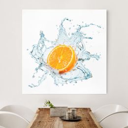 Bilderwelten Leinwandbild Kulinarisch Motiv Kunstdruck Leinwanddruck - Frische Orange - Obst XXL K&uuml;che