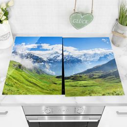 Bilderwelten Herdabdeckplatte Schweizer Alpenpanorama