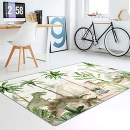 Bilderwelten Teppich Zusammenkunft der Dinosaurier