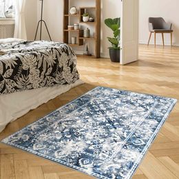 Bilderwelten Teppich Orientalisches Persermuster Tiefblau Vintage