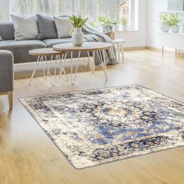 Bilderwelten Teppich Klassisches Persermuster Blau Beige Vintage
