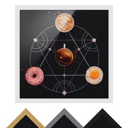 Bilderwelten Bild mit Rahmen - Quadrat Alchemie des Fr&uuml;hst&uuml;cks
