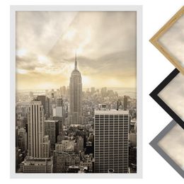 Architektur & Skyline Bild mit Rahmen Manhattan Dawn