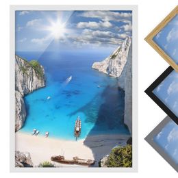 Strand Bild mit Rahmen Meeresbucht