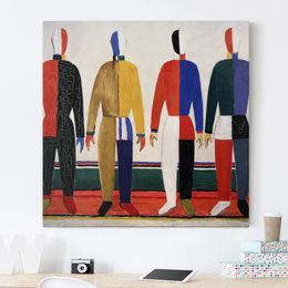 Bilderwelten Leinwandbild originell Abstrakt Kunstdruck Leinwanddruck - Kasimir Malewitsch - Die Sportler - Wandbild XXL Wohnzimmer Schlafzimmer