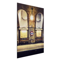 Bilderwelten Alu Dibond Outdoor Bild Stadt einzigartig modern Steinoptik - Baker Street - Skylines Wohnzimmer Schlafzimmer