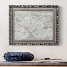 Bilderwelten Leinwandbild mit Barockrahmen New York Stadtplan
