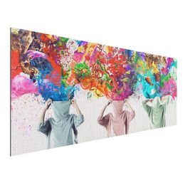 Bilderwelten Alu Dibond Outdoor Bild originell einzigartig modern wetterfest - Brain Explosions - Deko Wohnzimmer Schlafzimmer