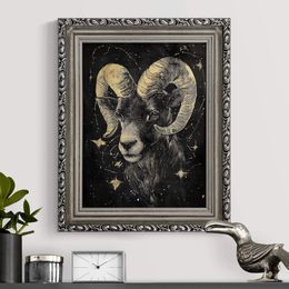 Bilderwelten Leinwandbild mit Barockrahmen Widder Sternzeichen II