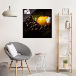 Bilderwelten Glasbild Kulinarisch modern einzigartig Glas Wandbild - Dunkles Stillleben - Deko K&uuml;che