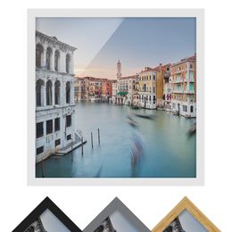 Architektur & Skyline Bild mit Rahmen Canale Grande Blick von der Rialtobr&uuml;cke Venedig