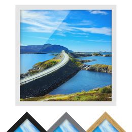 Bilderwelten Bild mit Rahmen - Quadrat Crossing Norway