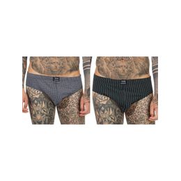 Normann Trend Unterhose Rio Slip Muster - 66446 in Ringel blau | Gr.: 6