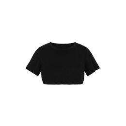 ROCKEASY Plus Size Crop Top in Black | Gr.: XXL