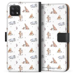 DeinDesign Galaxy A22 5G Handy Klapph&uuml;lle Handyh&uuml;lle aus Kunst Leder schwarz Flip Case Disney Winnie The Pooh Official Licensed Product Sideflip mit langer 
