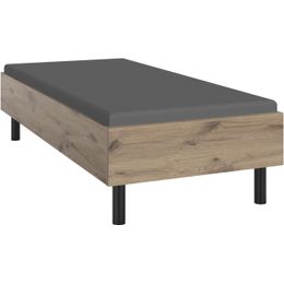 Bett wimex, H:46cm L:210cm, braun, Betten, "Easy, große Auswahl an Größen und Farben, auch in Komforthöhe", ohne Kopfteil, ideal unter Dachschrägen
