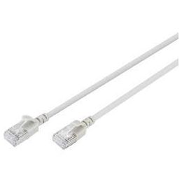 Digitus DK-1632-A-003S RJ45 Netzwerkkabel, Patchkabel CAT 6a F/FTP 0.3 m Grau Farbcodiert, Geschirmt, mehrdr&auml;htig, mit Knickschutzt&uuml;lle 1 St.