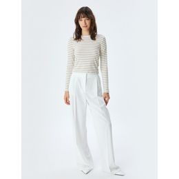 KOTON Shirt Damen Größe M beige / weiß