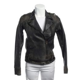 Golden Goose Deluxe Brand Golden Goose Lederjacke / Ledermantel Damen Größe XS Second Hand dunkelgrau