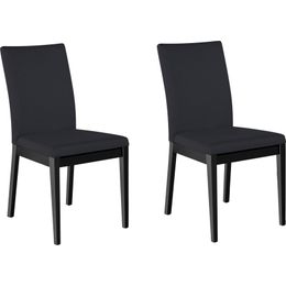 Stuhl Home Affaire "Dendres", grau (anthrazit), B:46cm H:94cm T:60cm, Polyester, Stühle