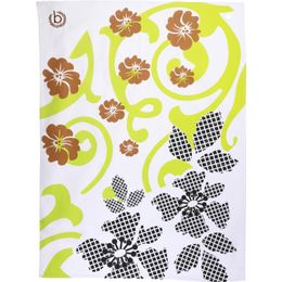 Geschirrtuch Bugatti "Paisley", grün (weiß, schwarz, braun, hellgrün), B:50cm L:70cm, 100% Baumwolle, Geschirrtücher