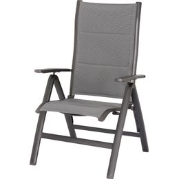 Klappstuhl Best "Varese", grau (anthrazit), B:67cm H:112cm T:67cm, Aluminium, Stühle, Klappstuhl