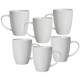 Ritzenhoff & Breker Becher RITZENHOFF & BREKER "Suomi", beige (naturweiß), H:10cm Ø:8cm, Porzellan, Trinkgefäße, 6-teilig